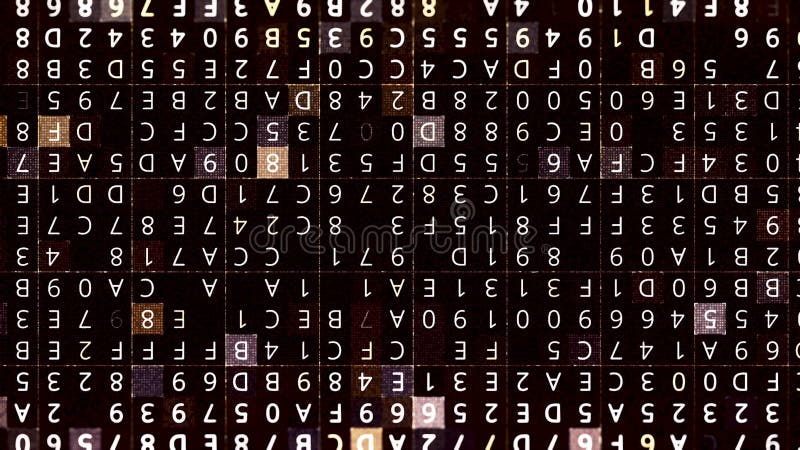Matrix Made of Random Letters and Numbers. Animation. Abstract ...