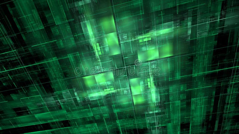Matrix of Neon Green Digital Lattice Shimmering with Energy and Depth ...