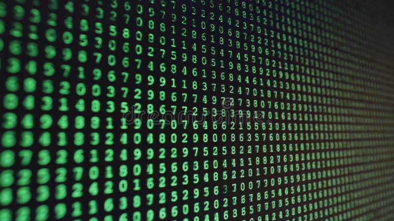 Numbers Mobile Device Green Cyphers Screen Black Background Stock ...