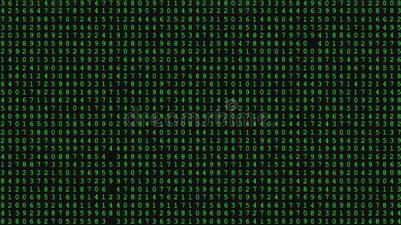 Numbers Mobile Device Green Cyphers Screen Black Background Stock ...