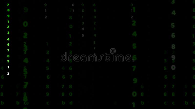 Matrix Numeric Green Color Abstract Text Effect Motion Stock Video ...