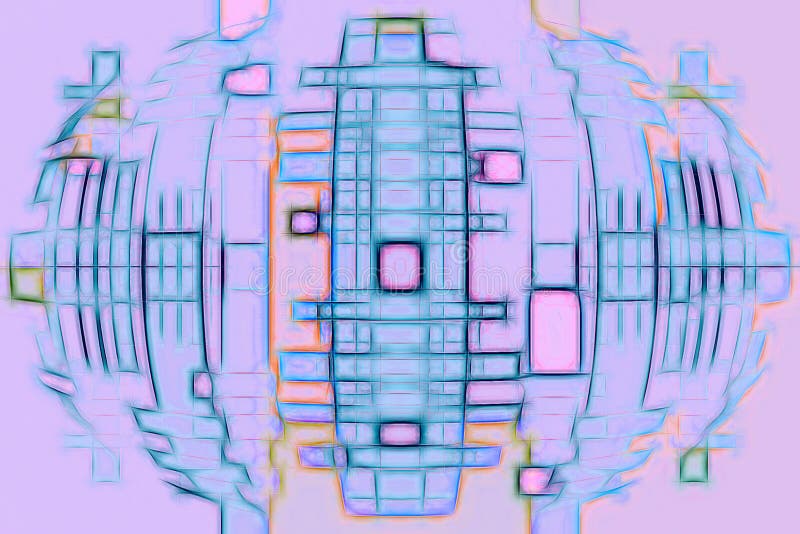 Blue and Violet Geometric Abstract Background with Shapes and Lights ...