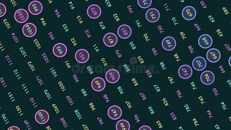 Matrix Pattern with Numbers on Black Space Stock Video - Video of ...