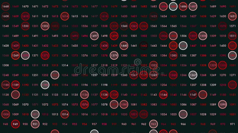 Matrix Pattern with Neon Numbers on Black Space Stock Footage - Video ...