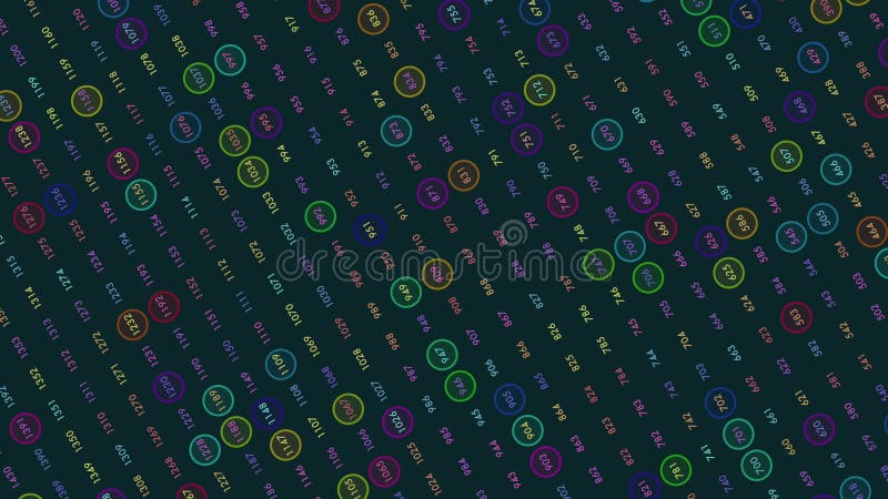 Matrix Pattern with Numbers on Black Space Stock Video - Video of ...