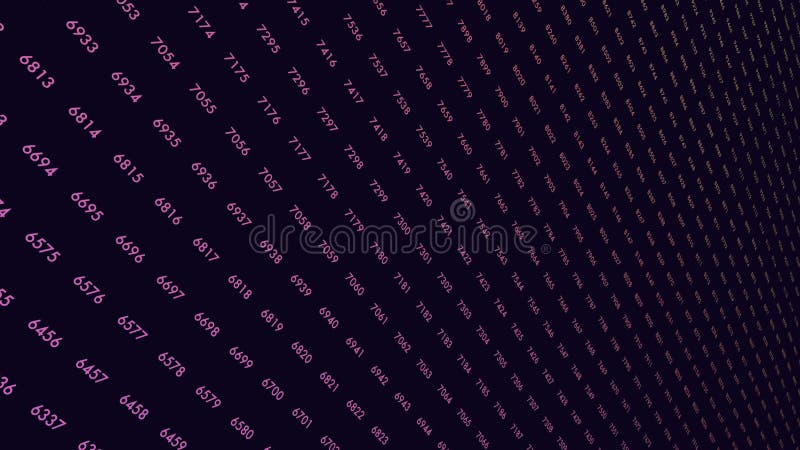 Matrix Pattern with Neon Numbers on Black Space Stock Video - Video of ...