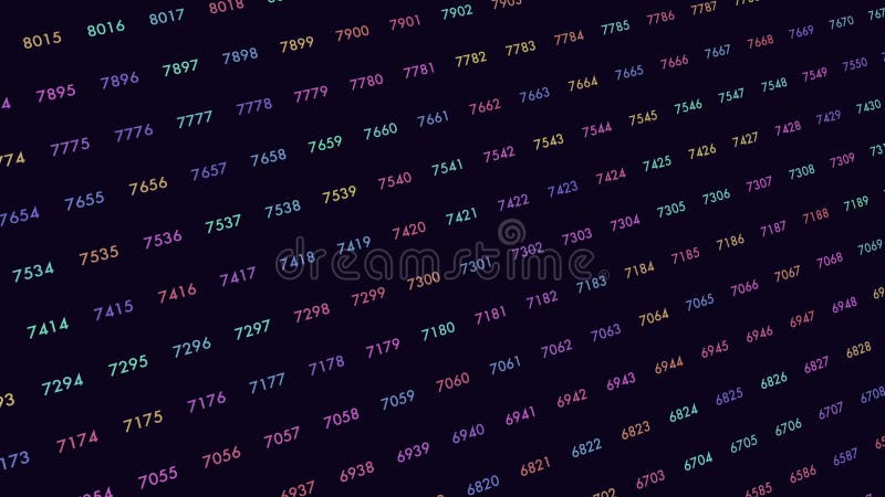 Matrix Pattern with Neon Numbers on Black Space Stock Footage - Video ...