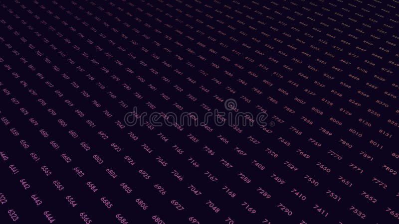 Matrix Pattern with Neon Numbers on Black Space Stock Video - Video of ...