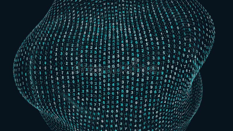 Matrix Pattern with Numbers on Black Space Stock Footage - Video of ...