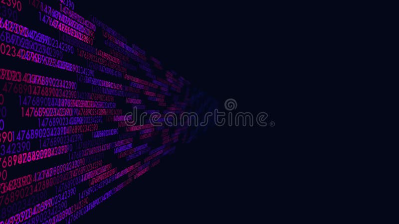 Matrix Pattern with Numbers on Black Space Stock Video - Video of ...