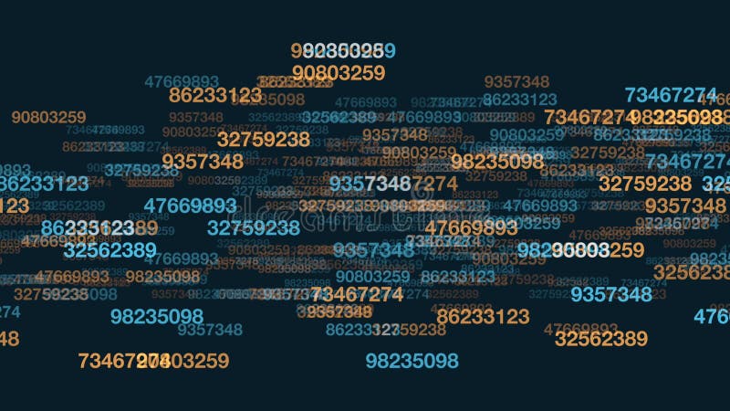 Matrix Pattern with Numbers on Black Space Stock Footage - Video of ...