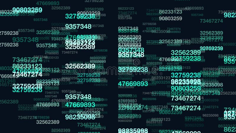 Matrix Pattern with Numbers on Black Space Stock Video - Video of ...