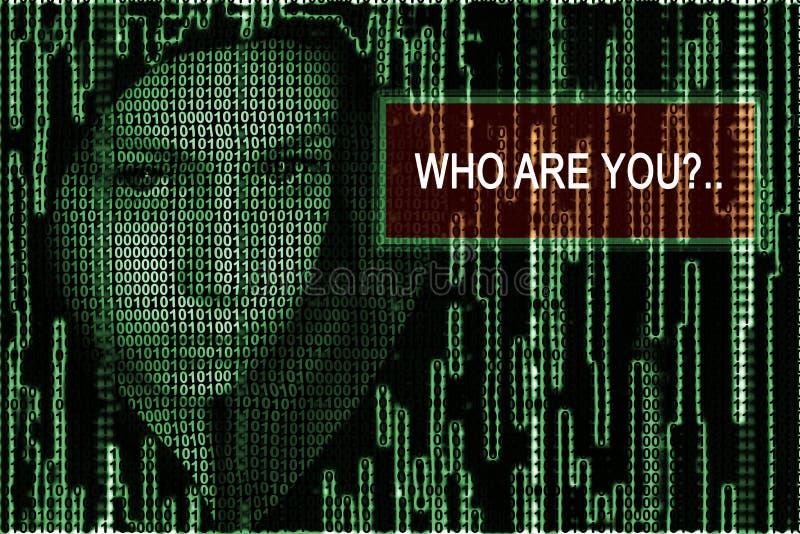 Matrix Portrait of a Young Hacker Stock Illustration - Illustration of ...