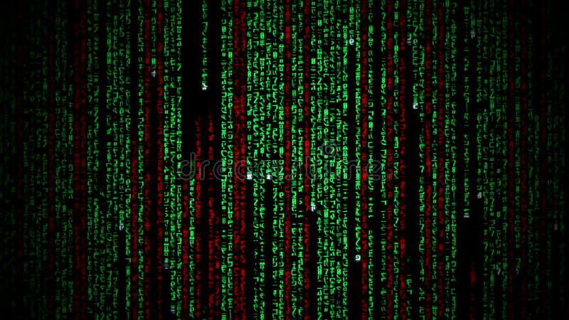 Matrix Red Dropping Code.Digital Binary Data, Streaming Code Zoom Background Digital Binary Data ...