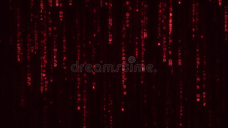 Matrix Red Dropping Code.Digital Binary Data, Streaming Code Zoom Background Digital Binary Data ...