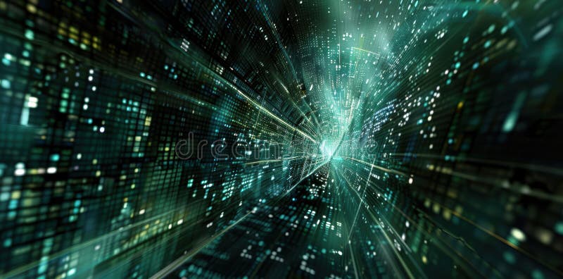 Matrix Rendition. Virtual Reality Concept Stock Illustration ...