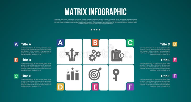 Matrix Structure Dimensions Template Infographic with Round Shape ...