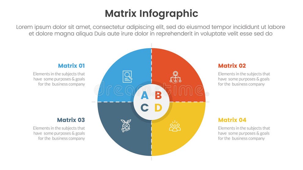 Matrix Structure Model Template for Infographic Template Banner with ...