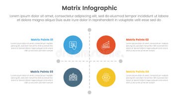 Matrix Structure Model Template for Infographic Template Banner with ...