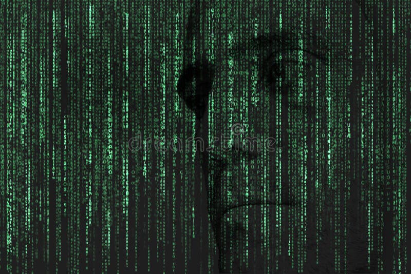 Matrix style background stock illustration. Illustration of network ...