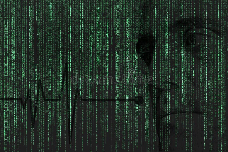 Matrix style background stock illustration. Illustration of information ...
