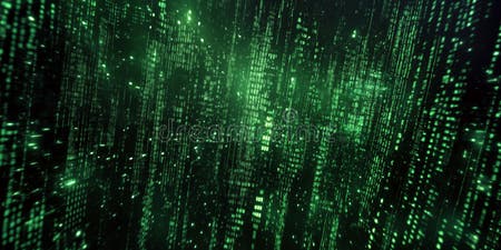 Matrix Style Background. Green Falling Code on a Dark Abstract ...