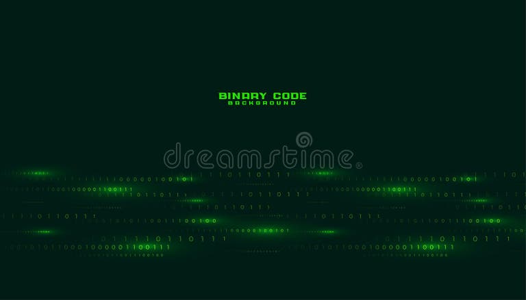 Matrix Style Binary Code Programming Tech Background Design Stock Vector - Illustration of ...