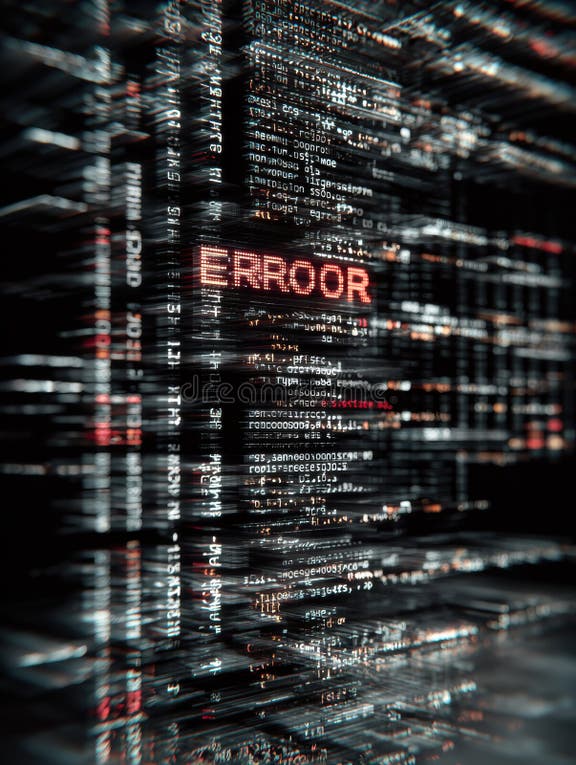 Matrix-style Code Suddenly Replaced by ERROR Message with a Blurred ...