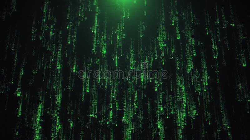 Matrix Digital Code Glitch Vertical Cyber Technology Background Stock ...
