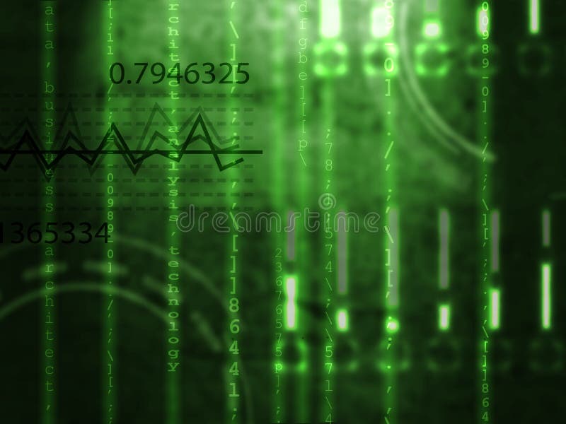 Matrix Style Numbers Background Stock Illustration - Illustration of ...