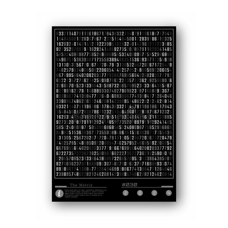 The Matrix. a Stylized Template for a Poster, Billboard, Interior ...