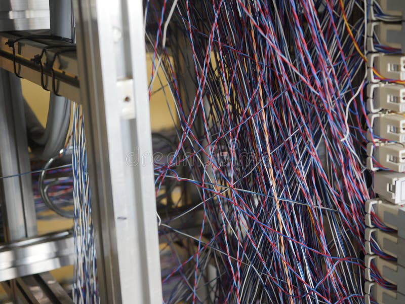 Matrix Switcher with Cables Stock Image - Image of telephone, elements ...