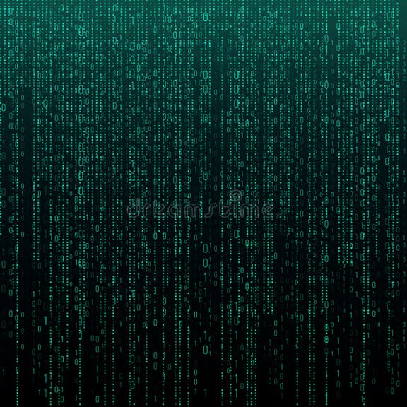 Matrix Texture with Digits. Binary Code, Abstract Futuristic Cyberspace Background. Data ...