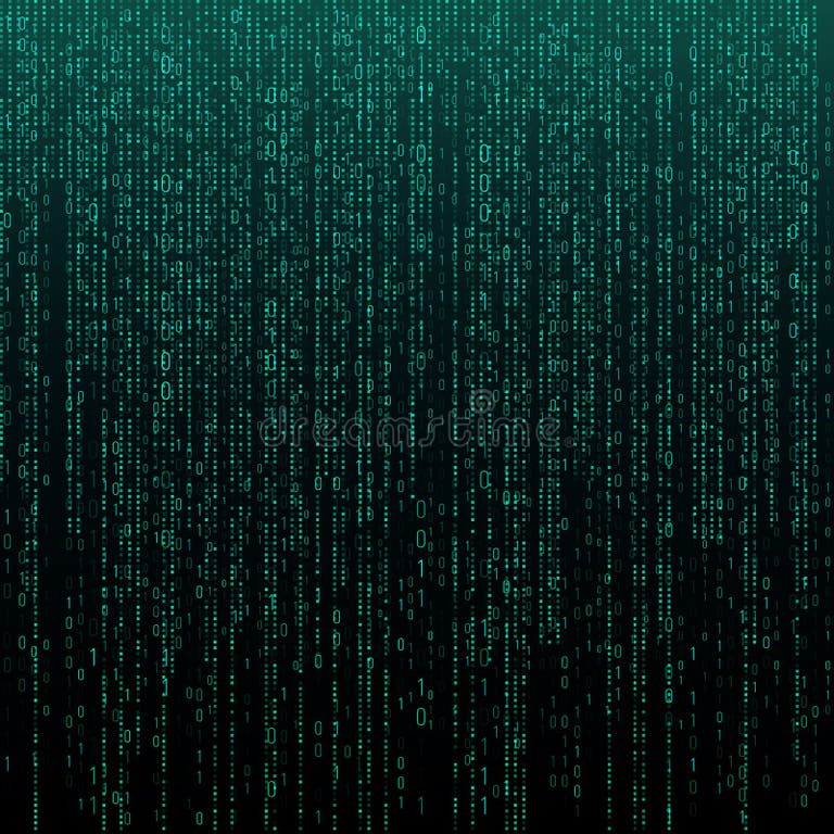 Matrix Texture with Digits. Binary Code, Abstract Futuristic Cyberspace Background. Data ...