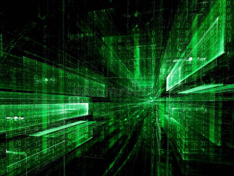 Matrix Theme Background - Abstract Digitally Generated Image Stock ...