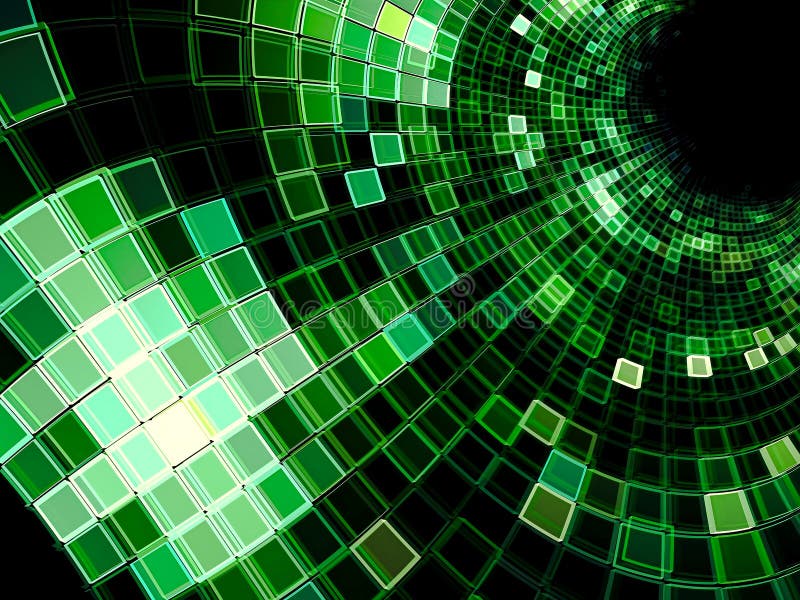 Matrix Tunnel - Abstract Digitally Generated Image Stock Illustration ...