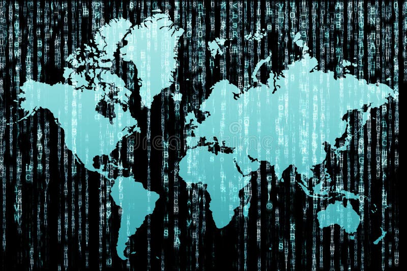 Dot Matrix World Map stock vector. Illustration of europ - 2018025