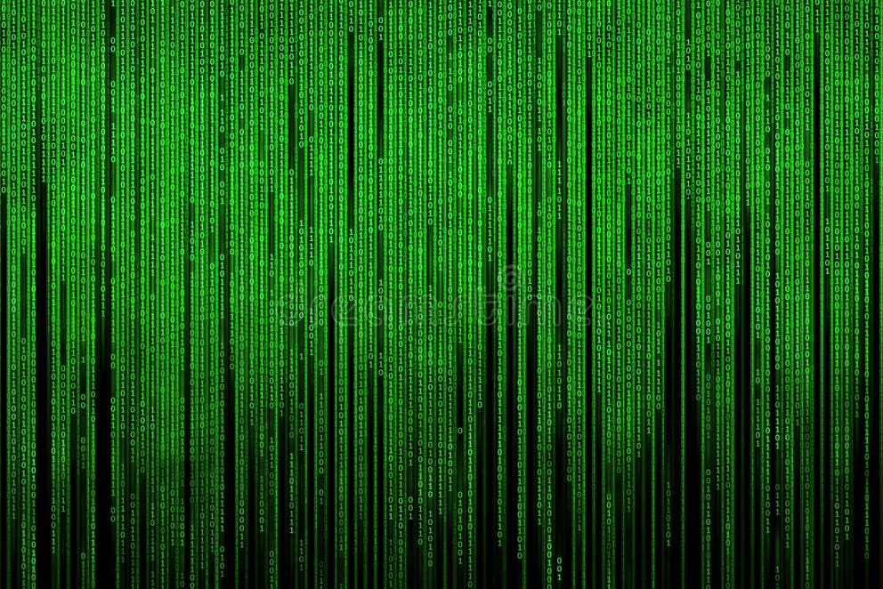 The Matrix is â€‹â€‹binary. Simulation of Binary Computer Code. Virtual Reality. Binary Code ...