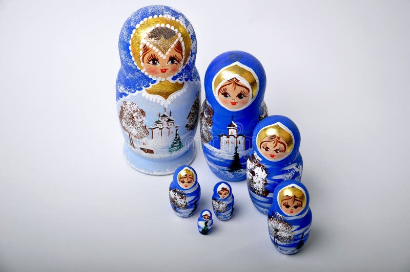 Matryoshka stock image. Image of blue, gift, russian - 29638023