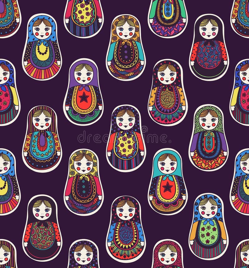 Matryoshka ilustración del vector. Ilustración de estrella - 68982054