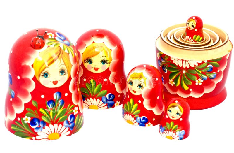 Matryoshka family stock image. Image of kitch, flower - 21777465