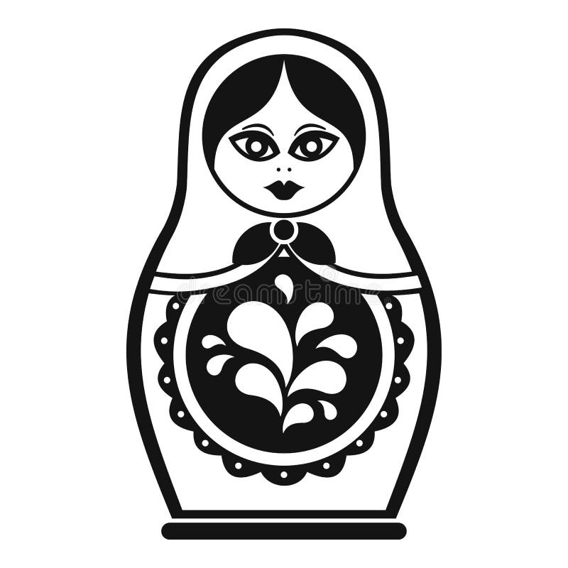 Matryoshka Icon, Simple Style Stock Vector - Illustration of child ... Matryoshka Icon, Simple Style Stock Vector - Illustration of child ...