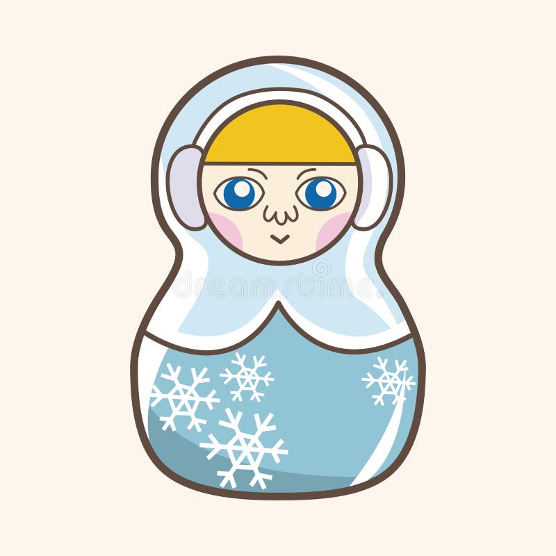 Matryoshka, Muñeca De Madera Tradicional Rusa, Modelo Del Vector, EL ...