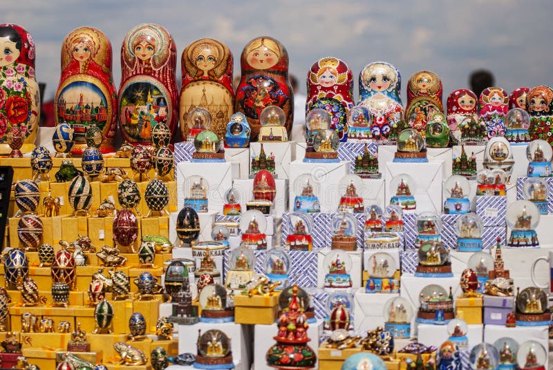Matryoshka at Souvenirs in Front of Moscow University ,Russia Stock ...