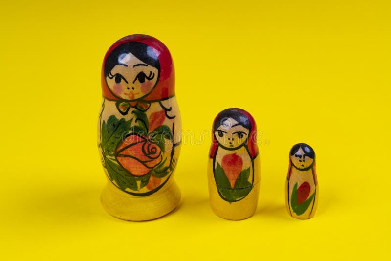 Matryoshka statuettes stock image. Image of isolated - 255193563