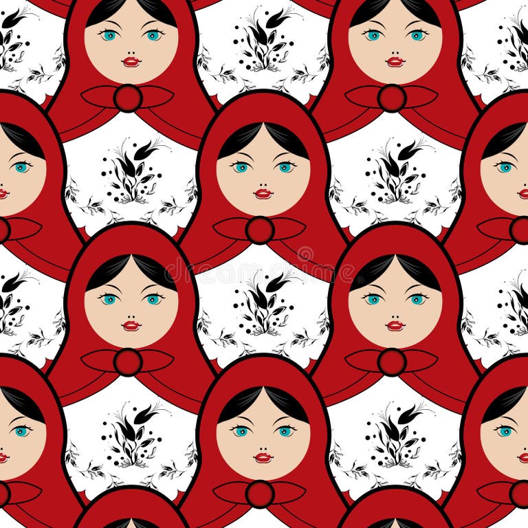 Matryoshka tile stock vector. Illustration of design - 31275630