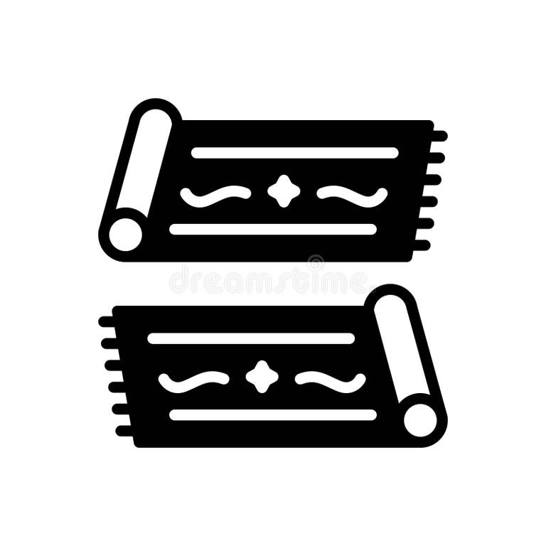 Black Solid Icon for Mats, Rugs and Carpet Stock Illustration ...