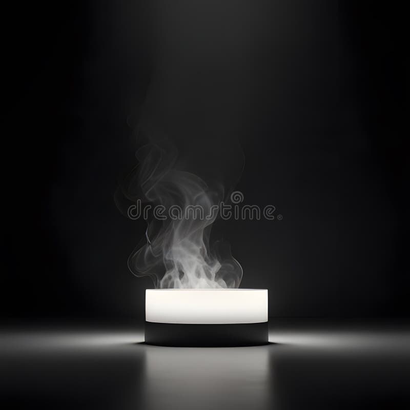 Matte Black Backdrop with Dramatic Spotlight and Smoke for Premium Tech ...