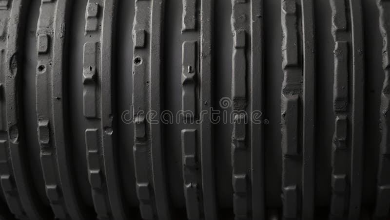 Matte Black Corrugated Rubber Texture with Deep Vertical Ridges Stock ...