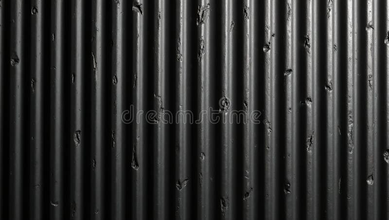 Matte Black Corrugated Rubber Texture with Deep Vertical Ridges Stock ...
